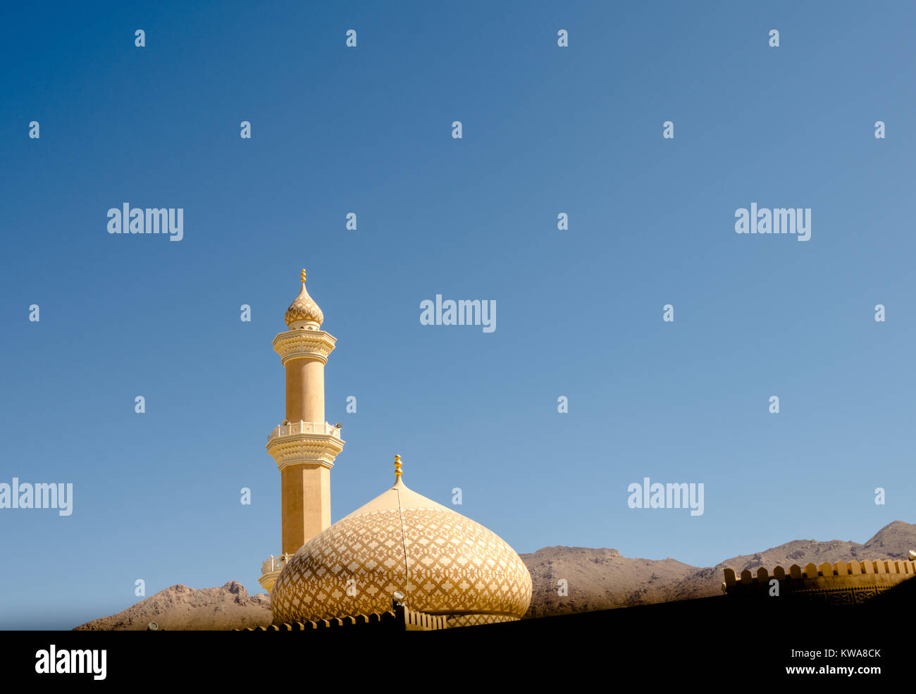 Nizwa, Oman panorama fort Arabian Peninsula. Nizwa was the capital of ...