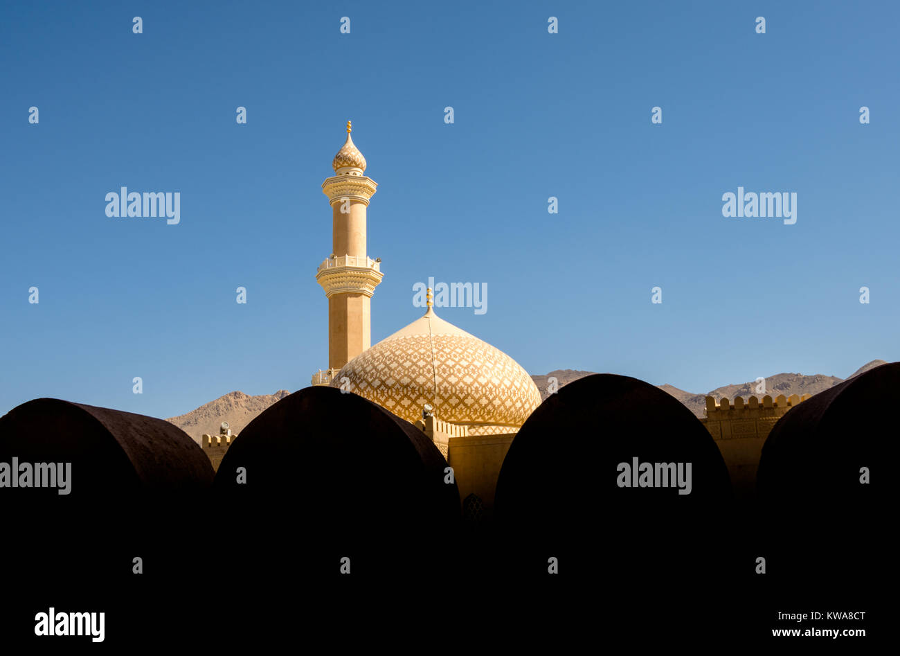Nizwa, Oman panorama fort Arabian Peninsula. Nizwa was the capital of ...