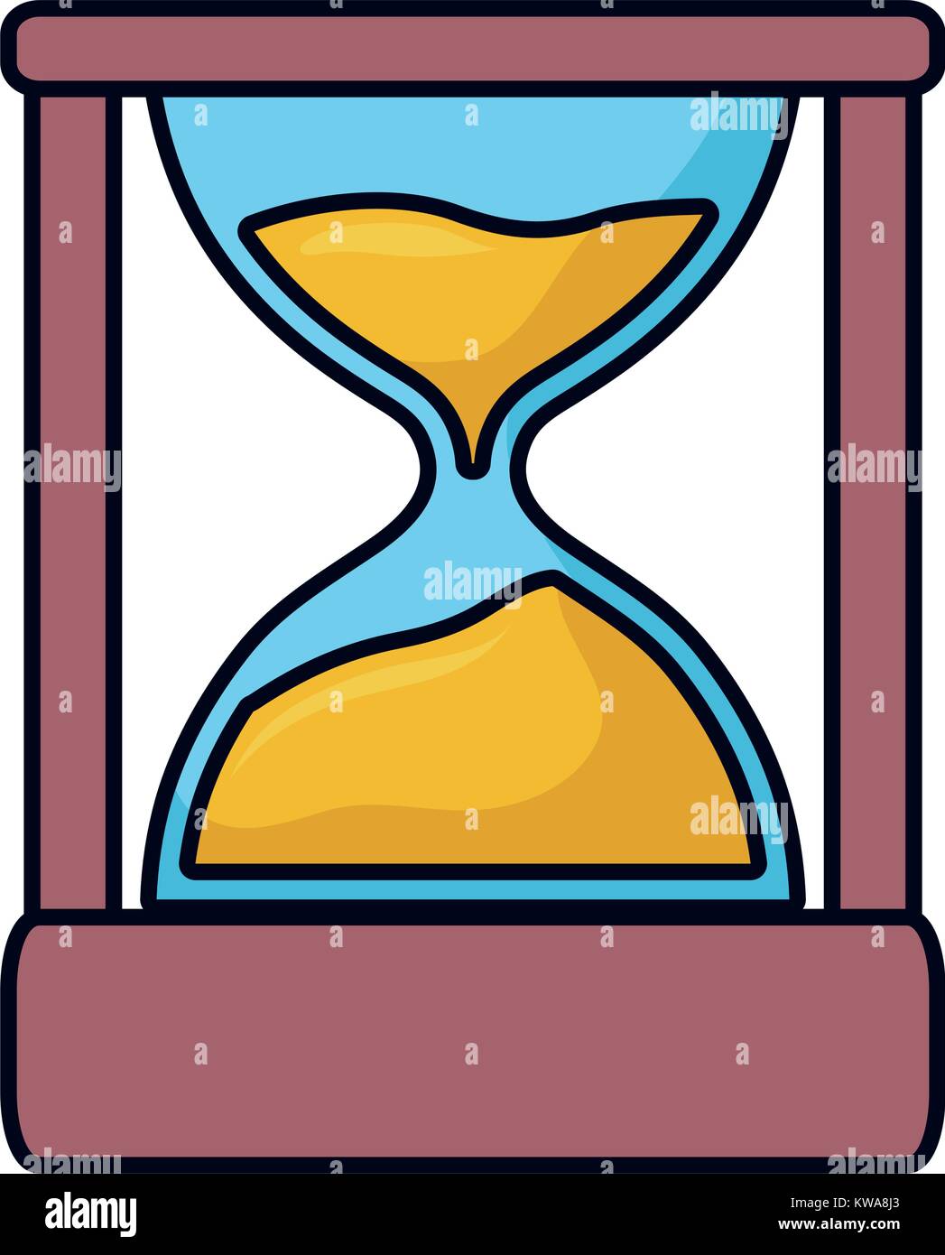 Hourglass antique clock Stock Vector Image & Art - Alamy
