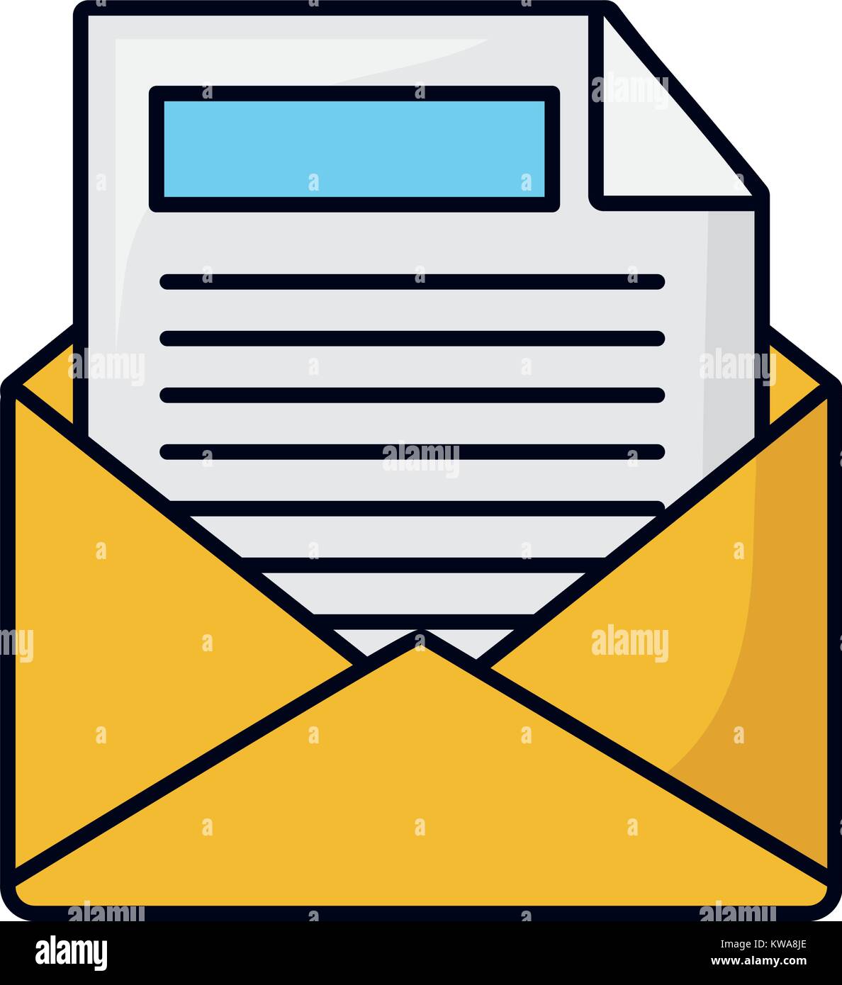 Mail open with letter Stock Vector Image & Art - Alamy