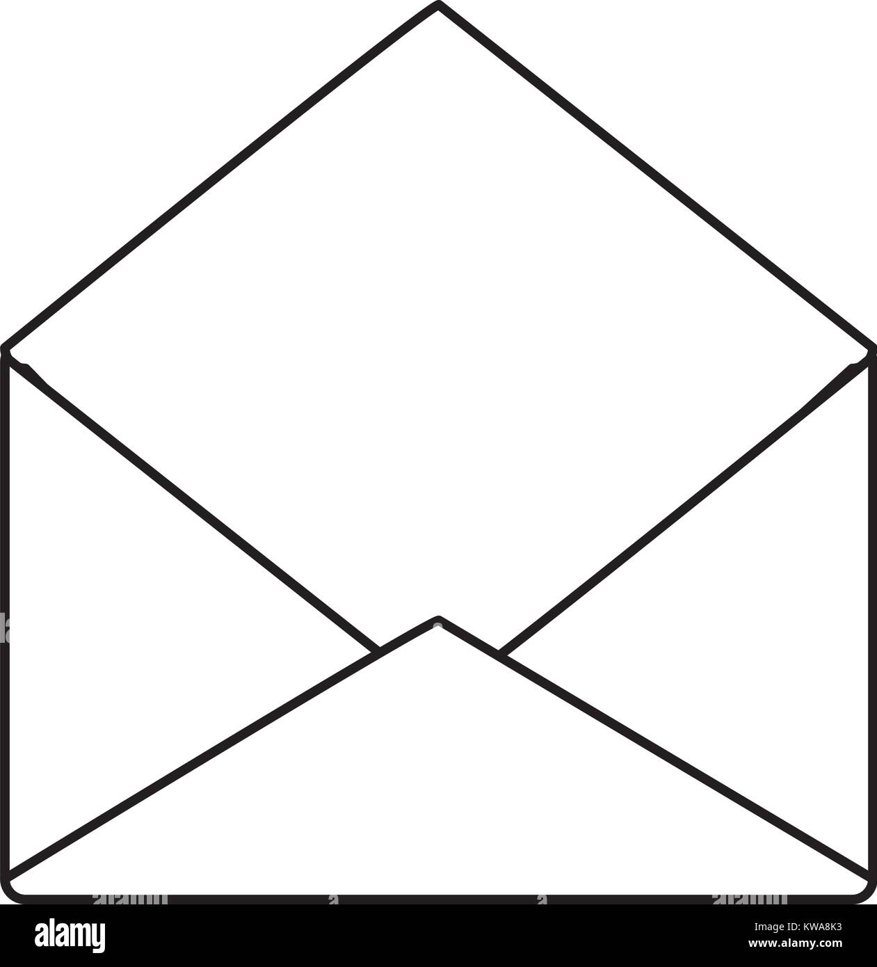 Mail open symbol Stock Vector Image & Art - Alamy