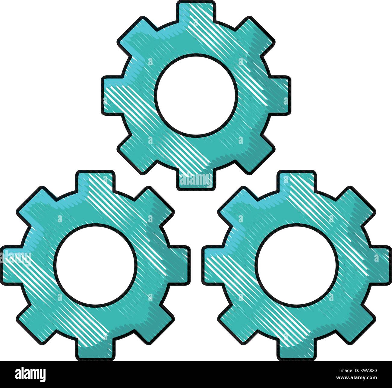 Gears machinery pieces Stock Vector Image & Art - Alamy