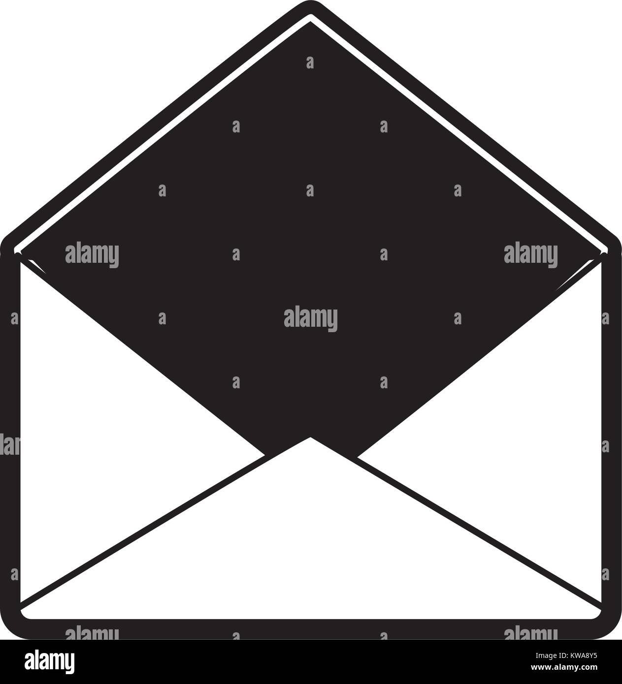 Mail open symbol Stock Vector Image & Art - Alamy