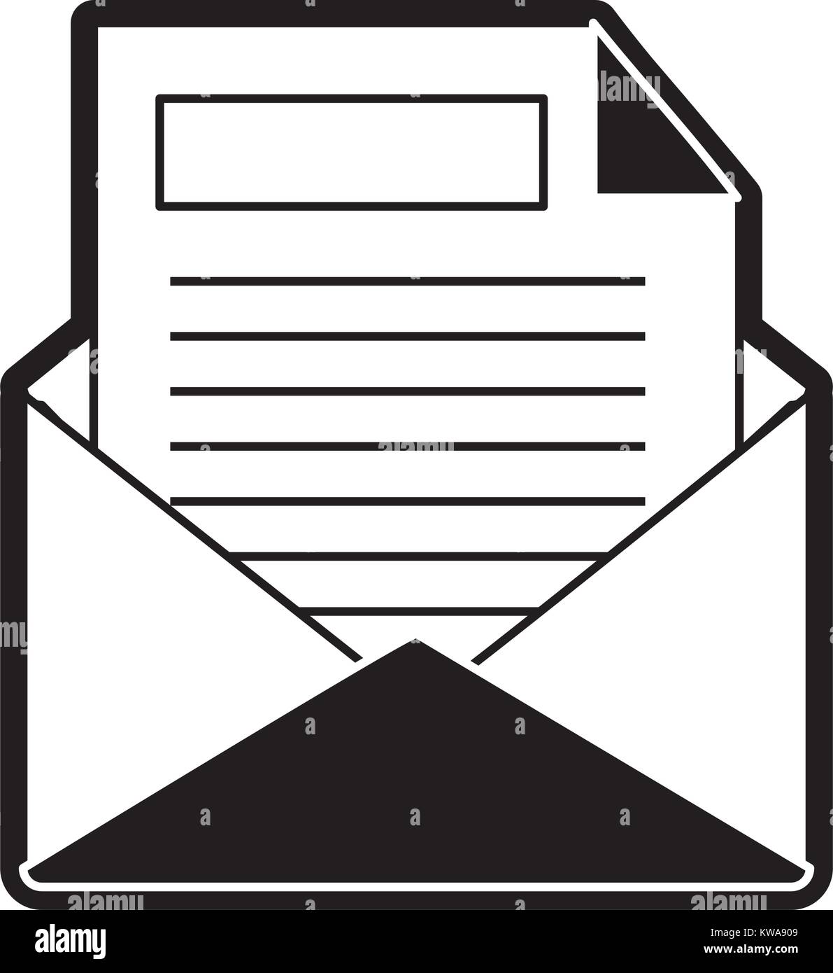 Mail open with letter Stock Vector Image & Art - Alamy