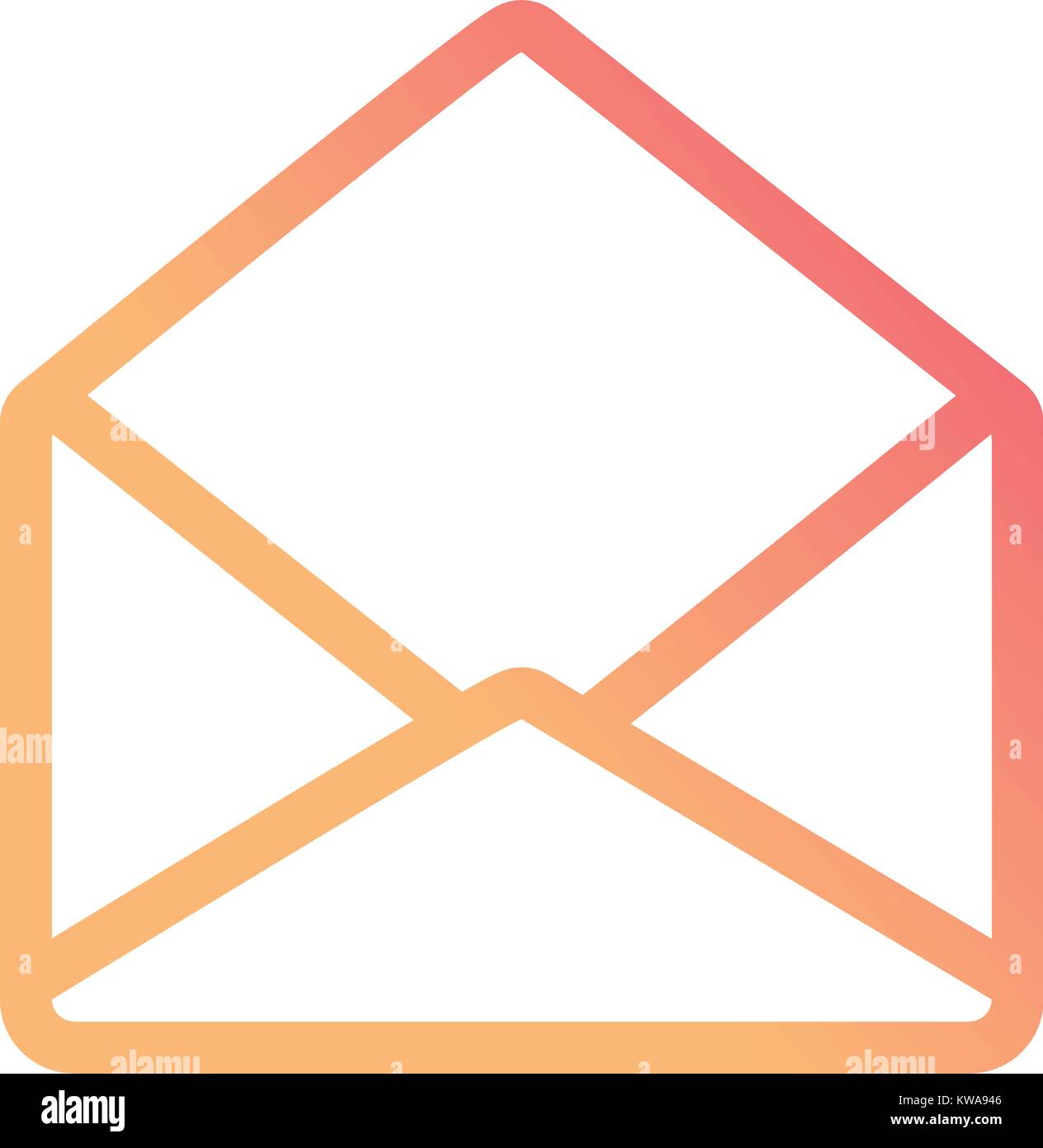 Mail open symbol Stock Vector Image & Art - Alamy