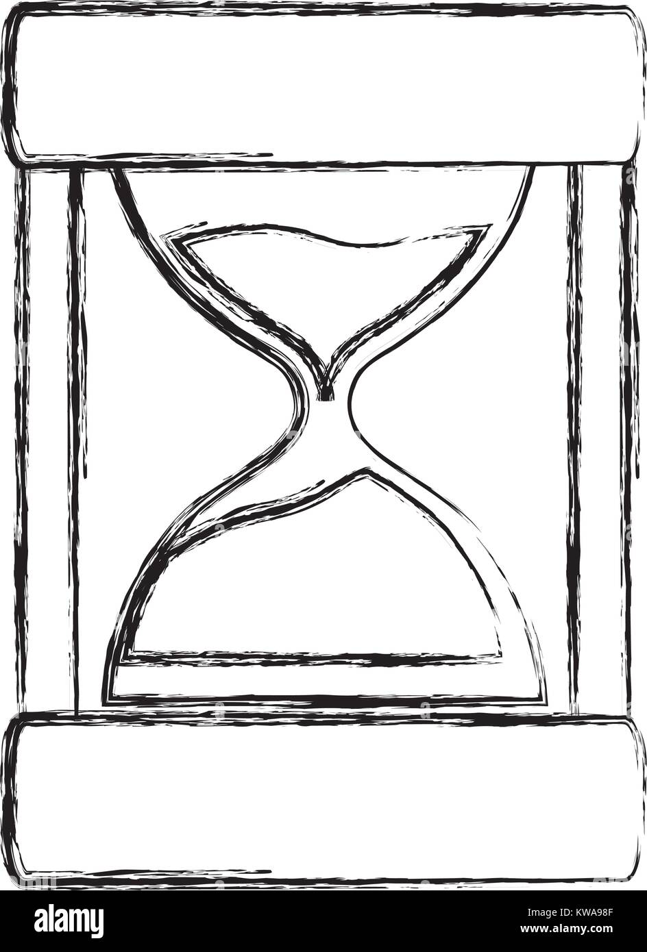 Hourglass antique clock Stock Vector Image & Art - Alamy