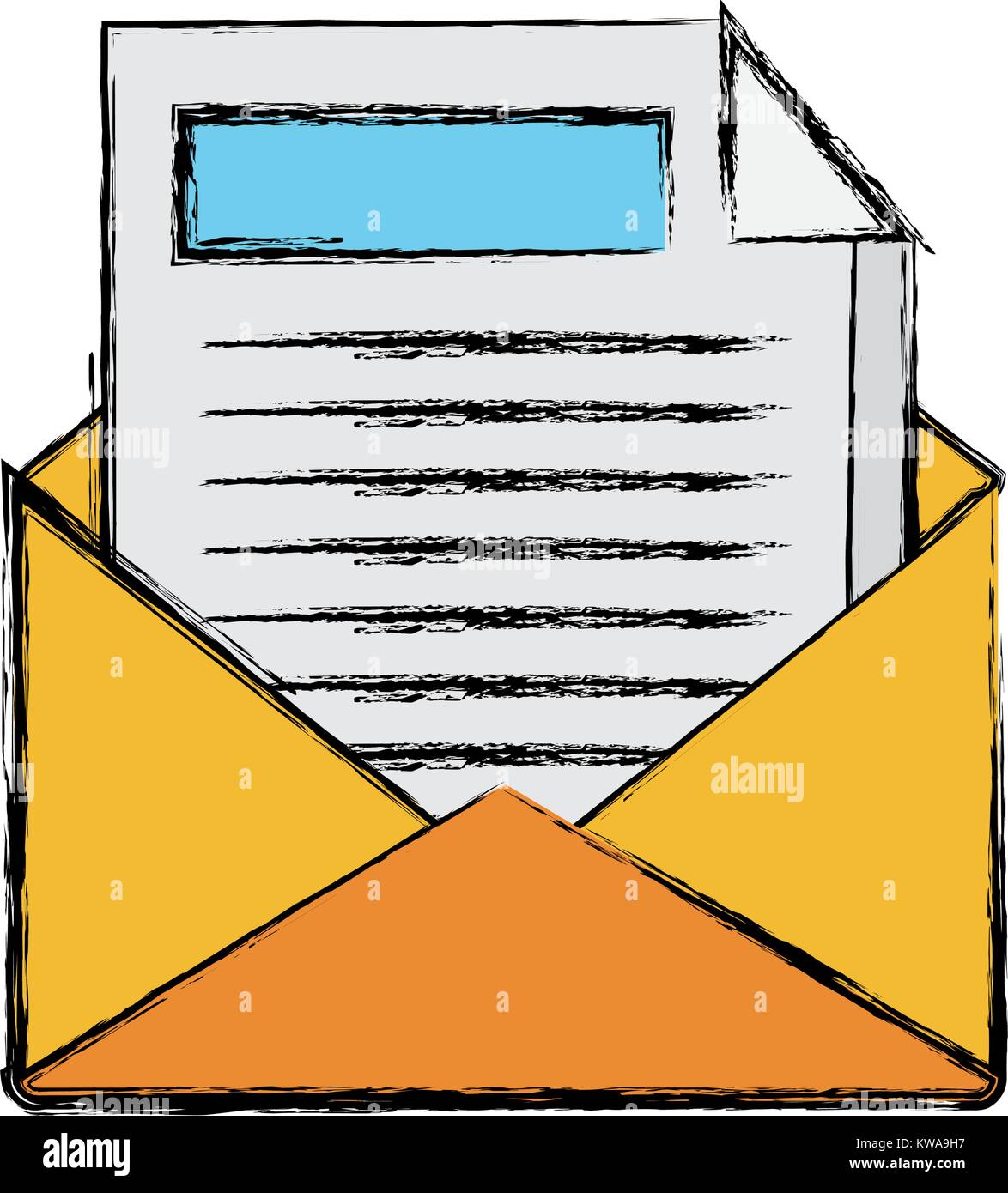 Mail open with letter Stock Vector Image & Art - Alamy
