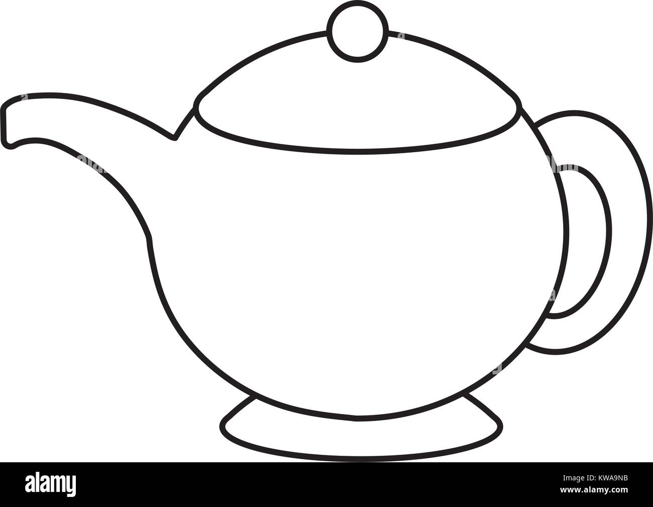 Porcelain teapot isolated Stock Vector Image & Art - Alamy