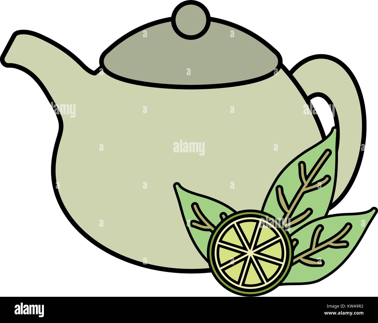 Natural lemon teapot Stock Vector Image & Art - Alamy