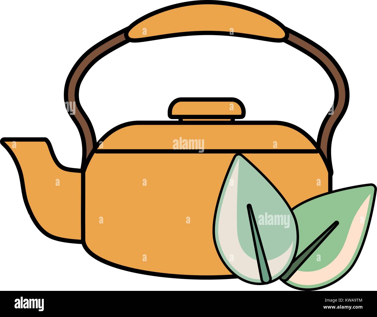 Porcelain teapot isolated Stock Vector Image & Art - Alamy