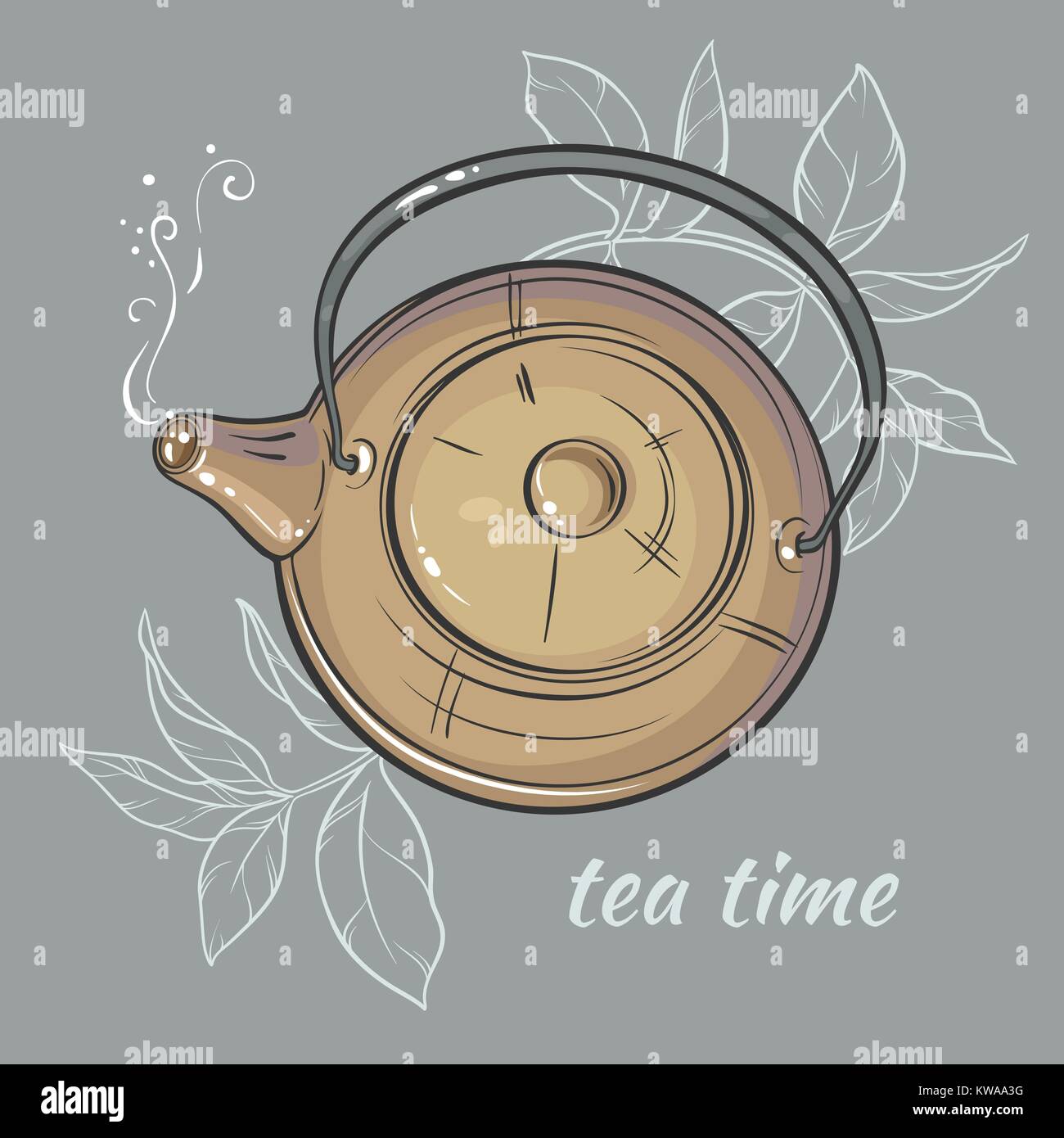 Teapot hot beverage on Stock Vector Images - Alamy