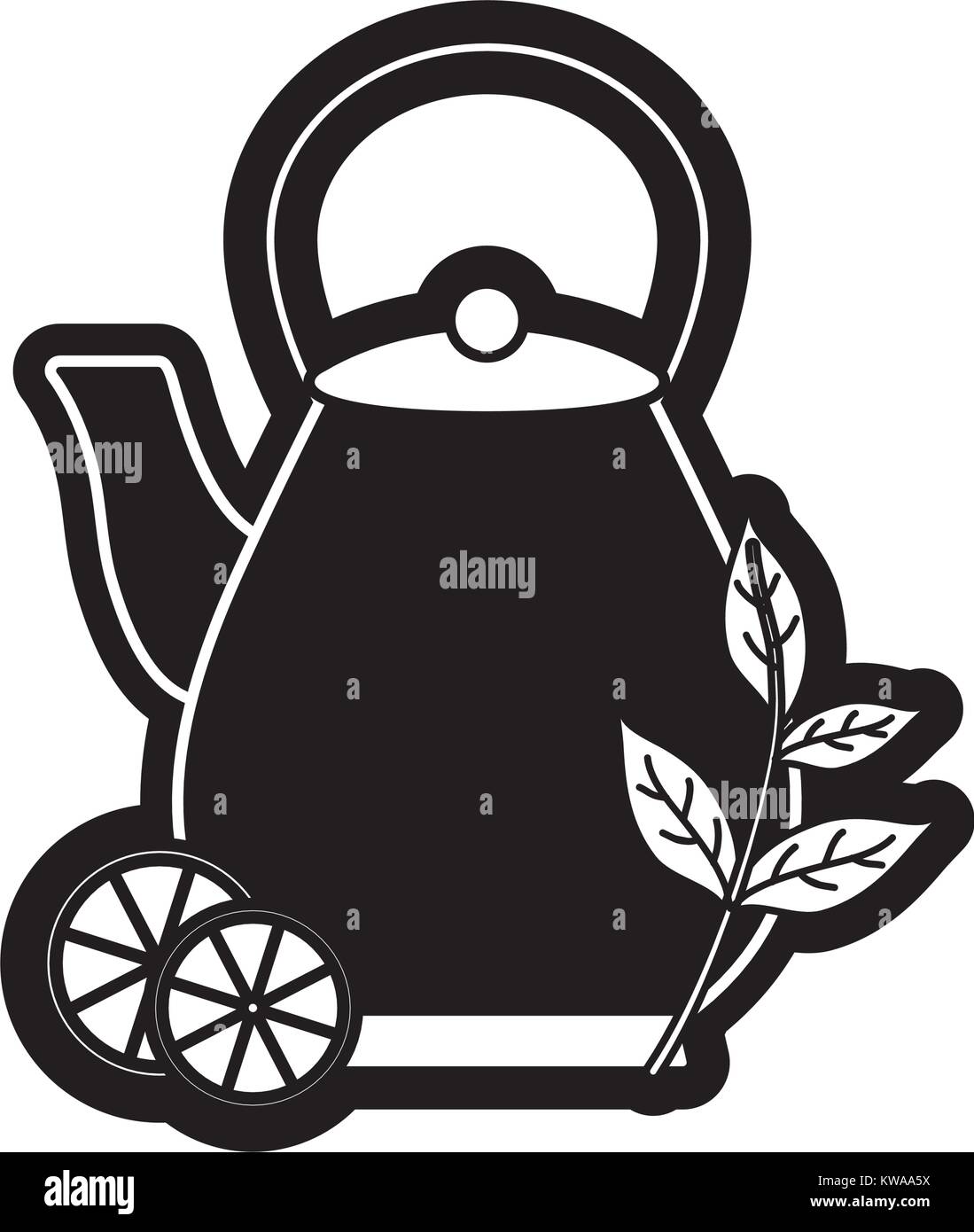 Lemon tea with kettle Stock Vector Image & Art - Alamy