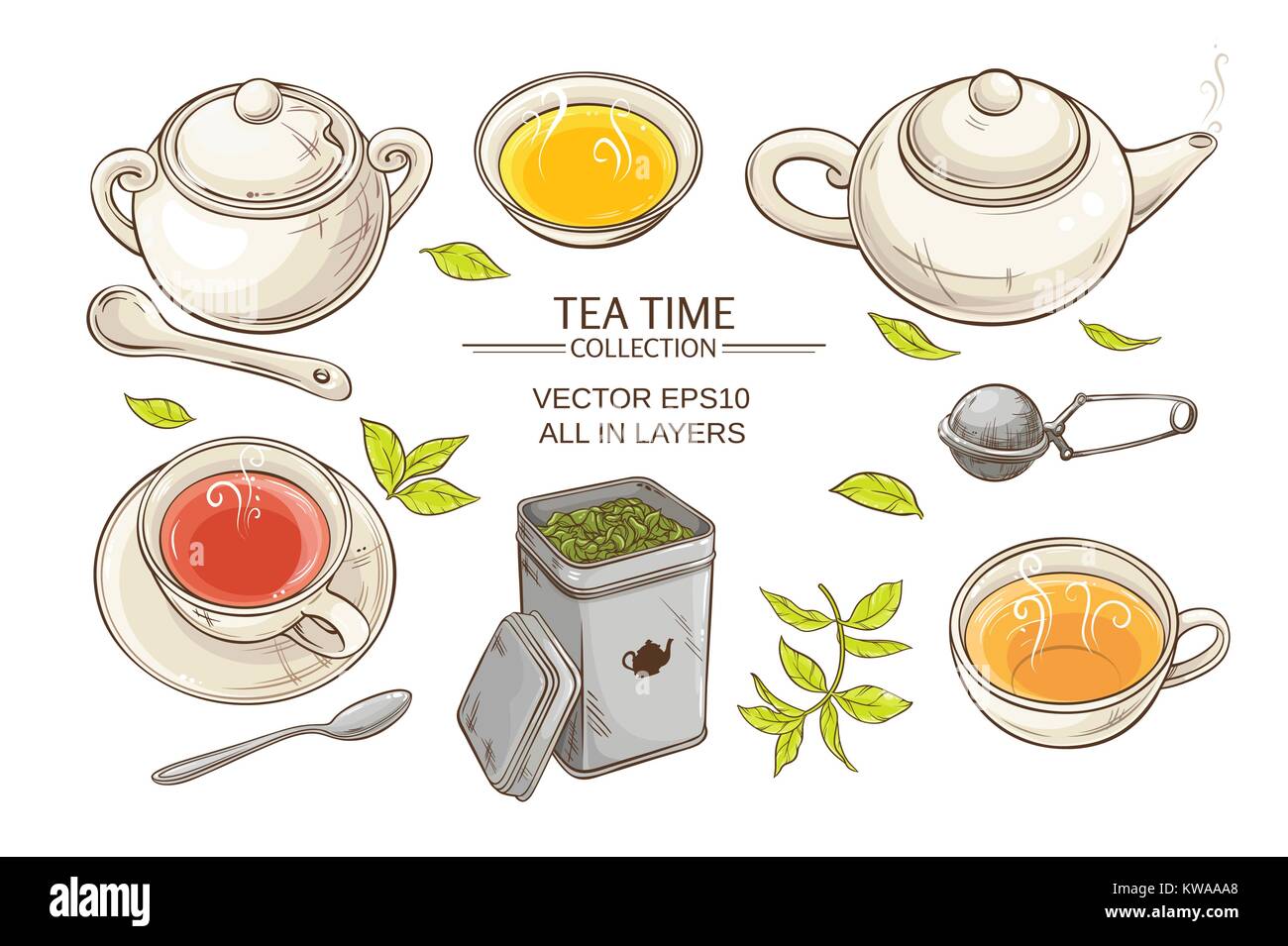 Tea leaf packing Stock Vector Images - Alamy