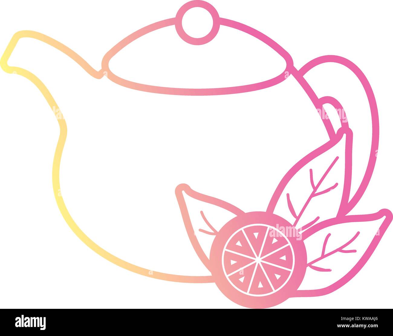 Lemon tea with kettle Stock Vector Image & Art - Alamy