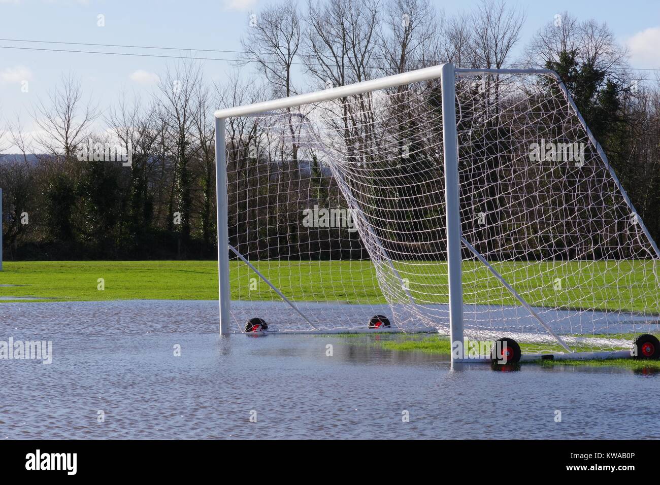 Flooded Football Pitch at Duckes Meadow. University of Exeter Sports ...