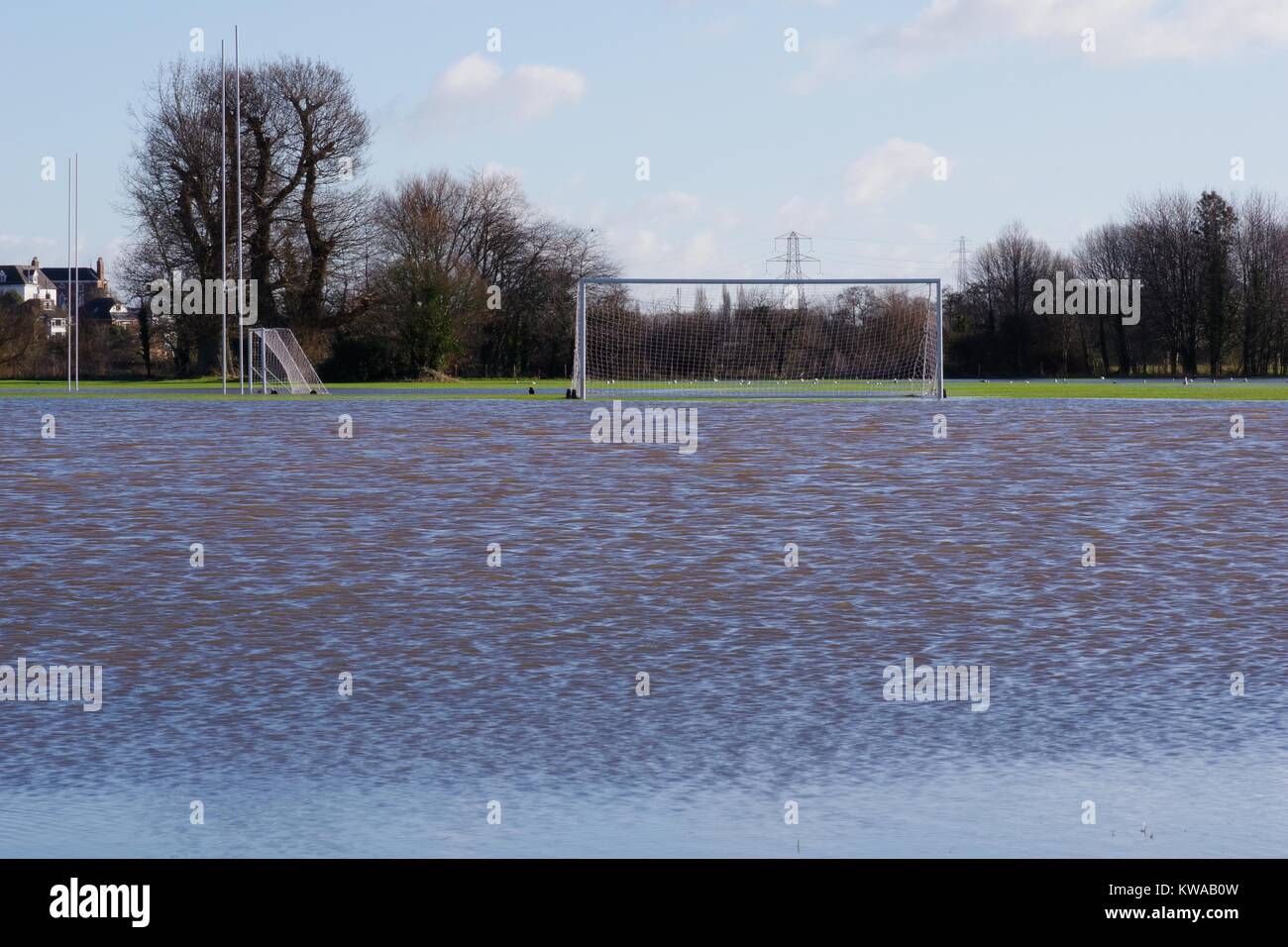 Flooded Football Pitch at Duckes Meadow. University of Exeter Sports ...