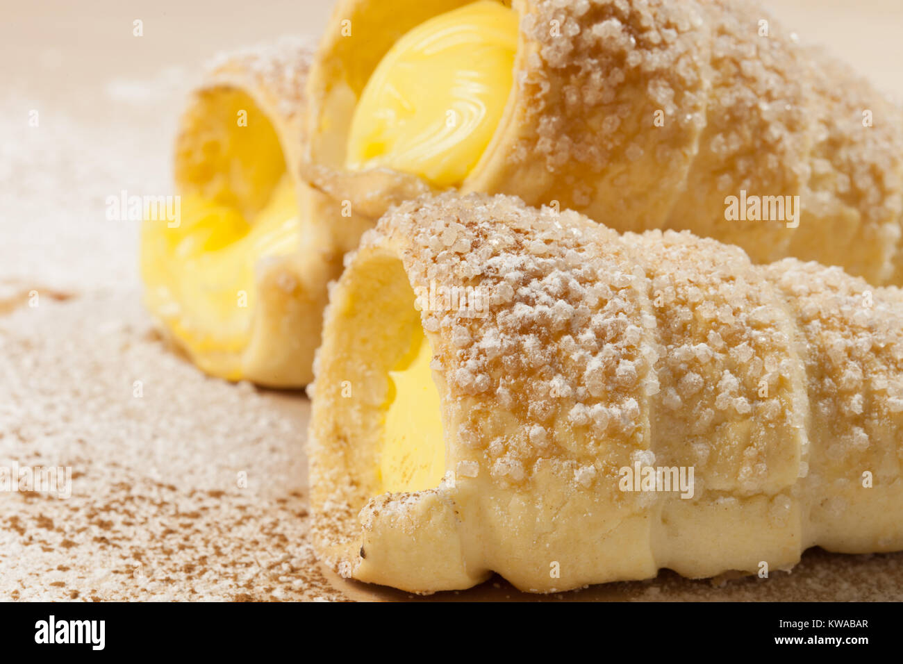 Puff pastry cream cone hi-res stock photography and images - Alamy