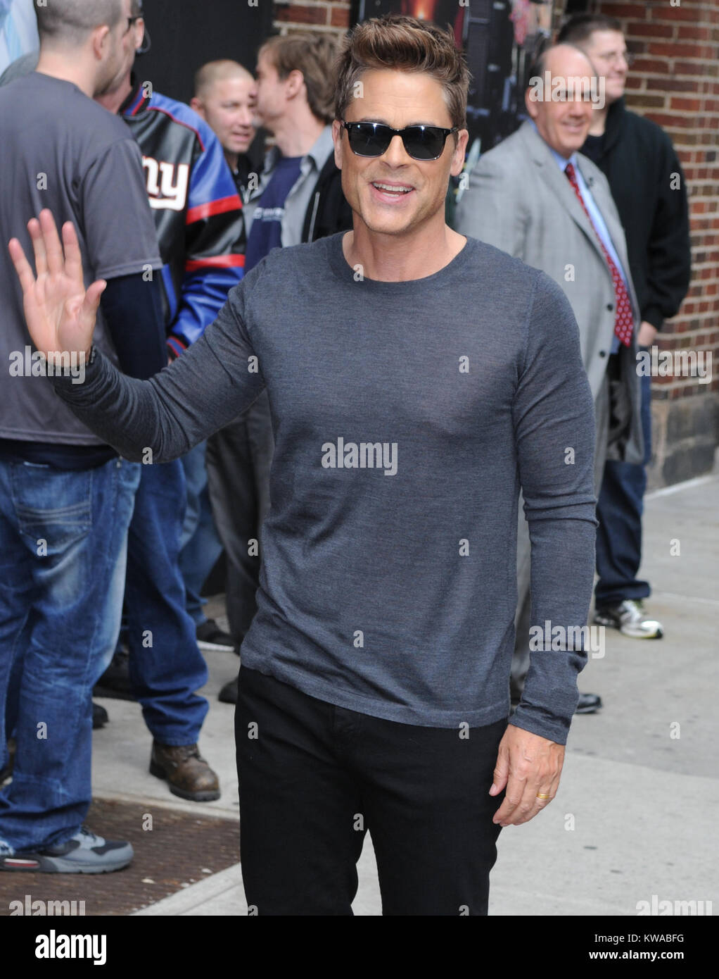 NEW YORK, NY - APRIL 08: Actor Rob Lowe leaves the 'Late Show With ...