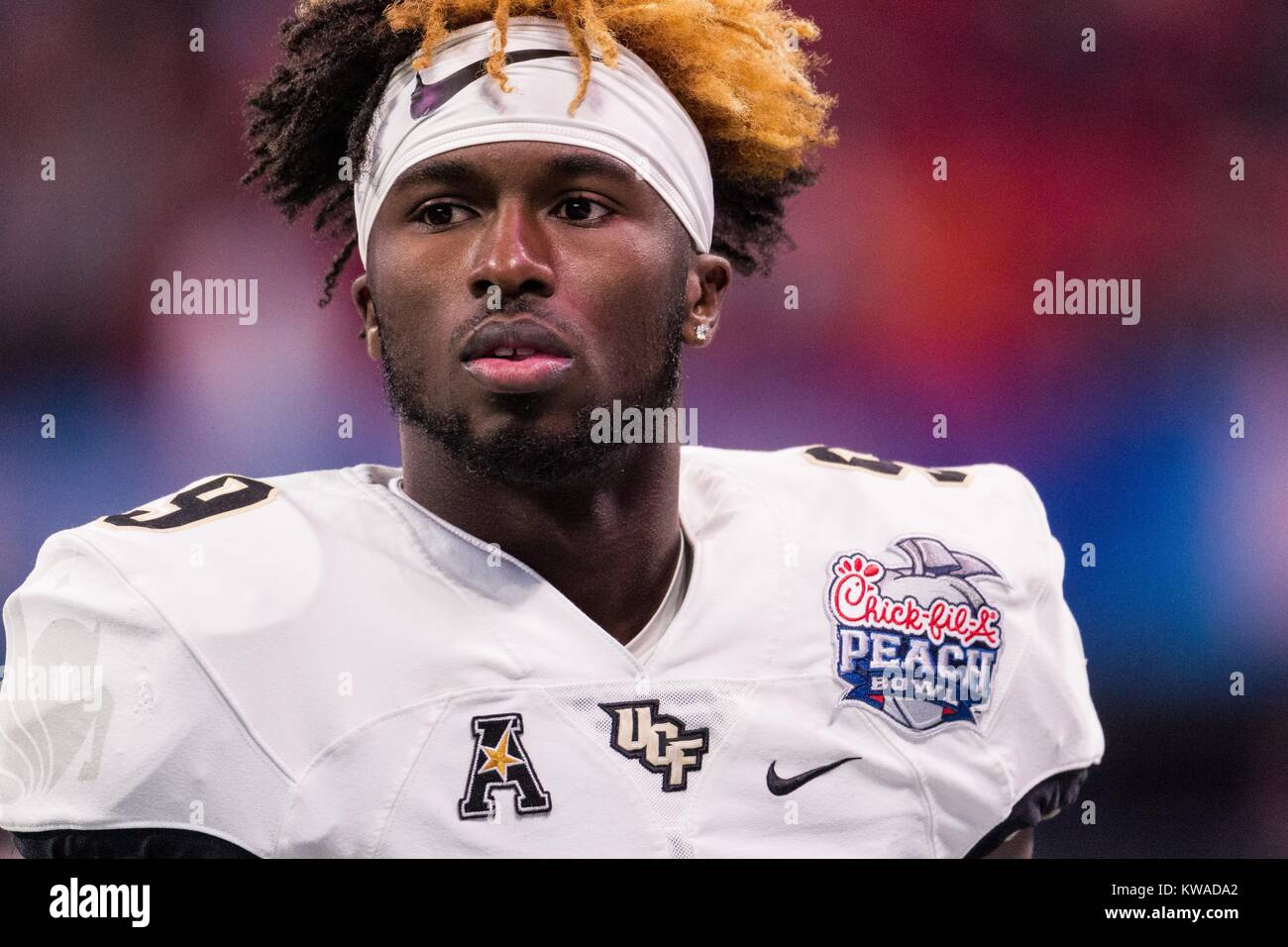 Atlanta, GA, USA. 1st Jan, 2018. UCF Knights running back Adrian ...