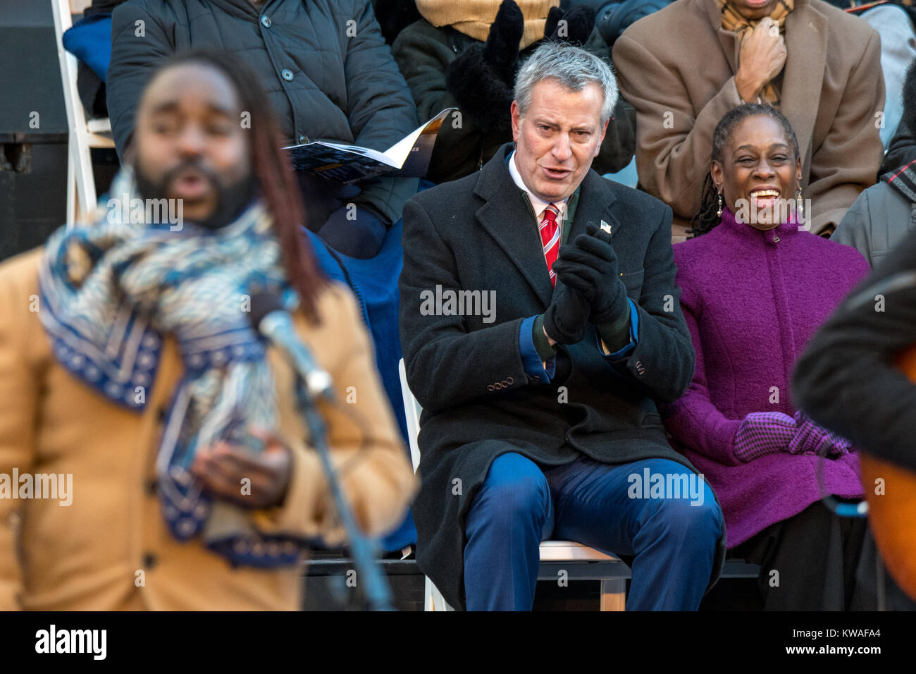Bill deblasio and wife hi-res stock photography and images - Alamy