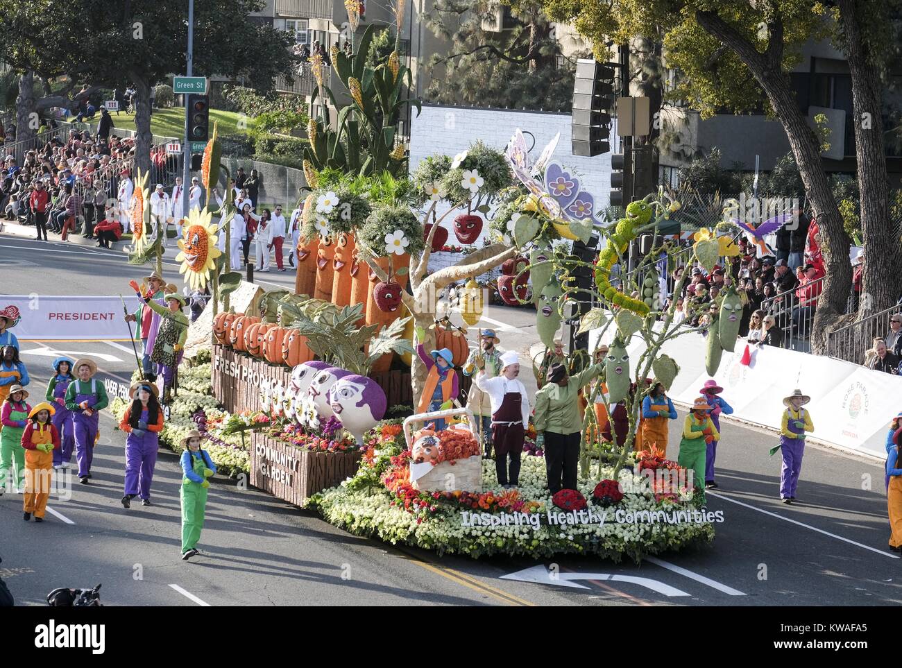 Los Angeles, California, USA. 1st Jan, 2018. The 129th Rose Parade in ...