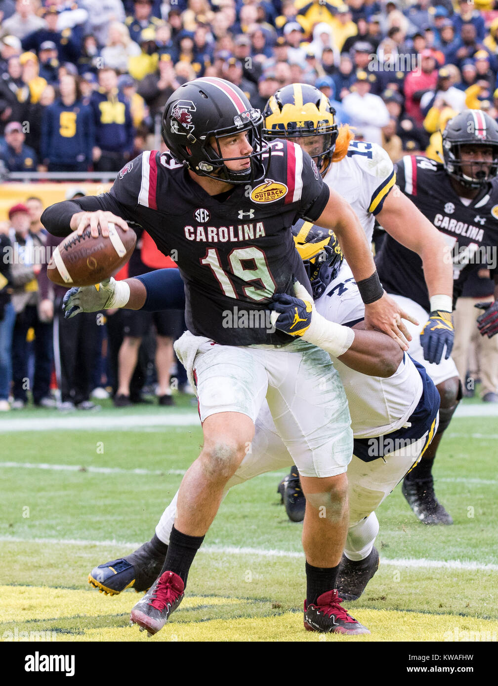 Tampa, Florida, USA. 01st Jan, 2018. South Carolina Gamecocks ...