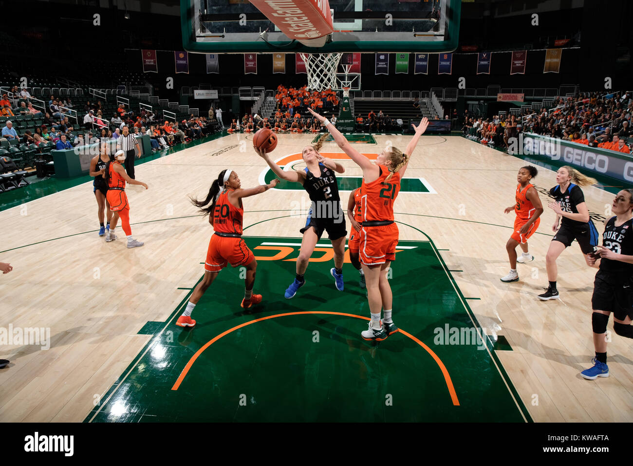 Coral Gables, Florida, USA. 31st Dec, 2017. Haley Gorecki #2 of Duke ...