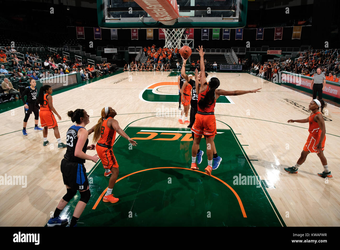 Coral Gables, Florida, USA. 31st Dec, 2017. Jade Williams #25 of Duke ...