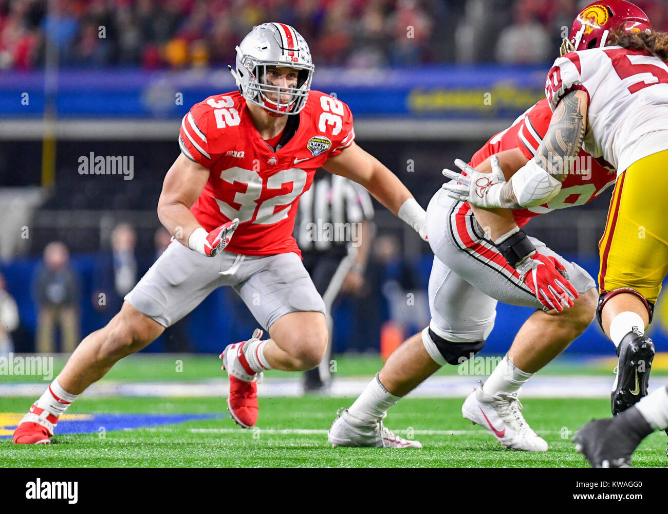 December 29, 2017: Ohio State Buckeyes linebacker Tuf Borland (32 ...