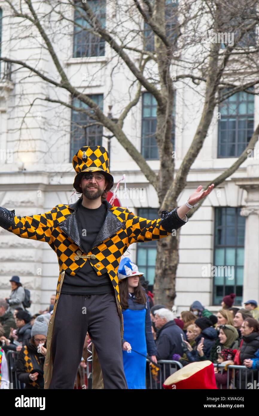 London, UK. 1st Jan, 2018. Thousands of performers from around the ...