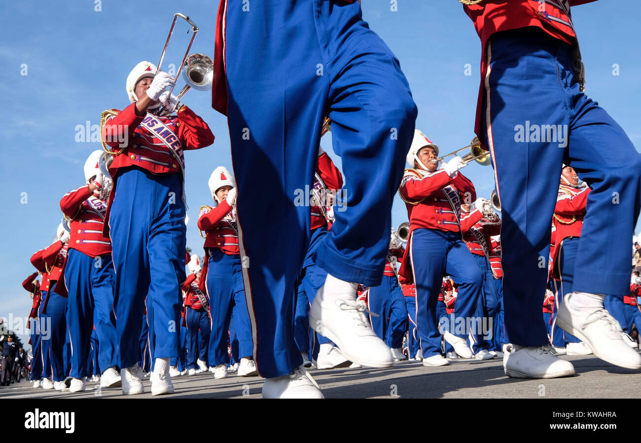 Los Angeles, USA. 1st Jan, 2018. Members of Los Angeles All District ...