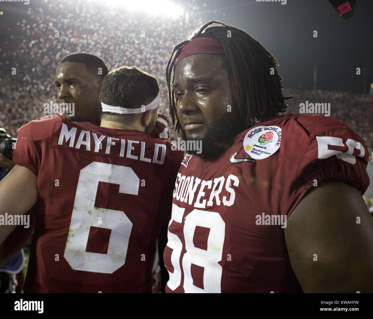 Pasadena, CALIFORNIA, USA. 1st Jan, 2018. Baker Mayfield #6 of the ...