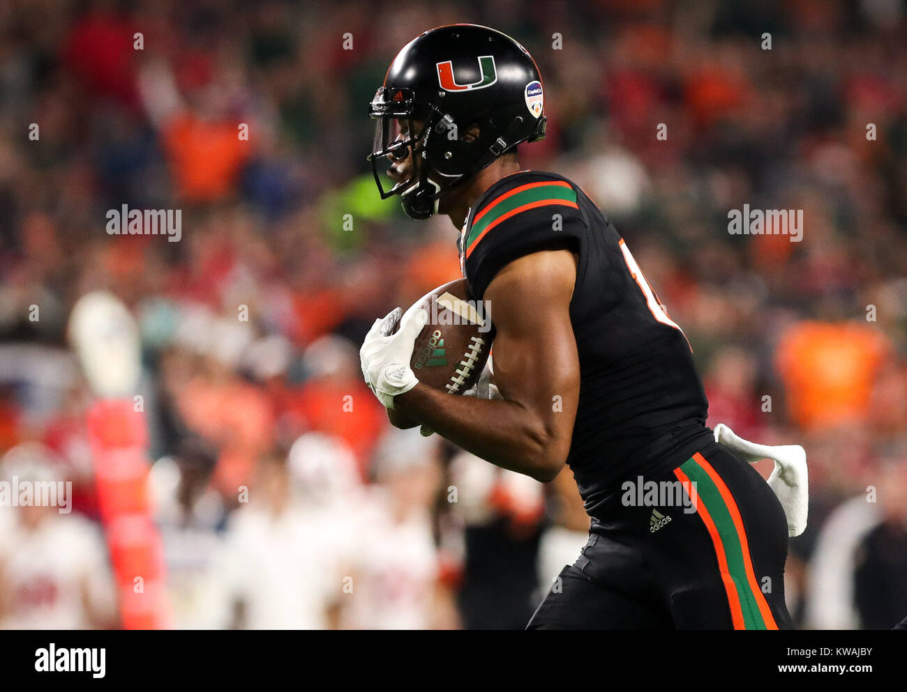 Miami Gardens, Florida, USA. 30th Dec, 2017. Miami Hurricanes wide ...