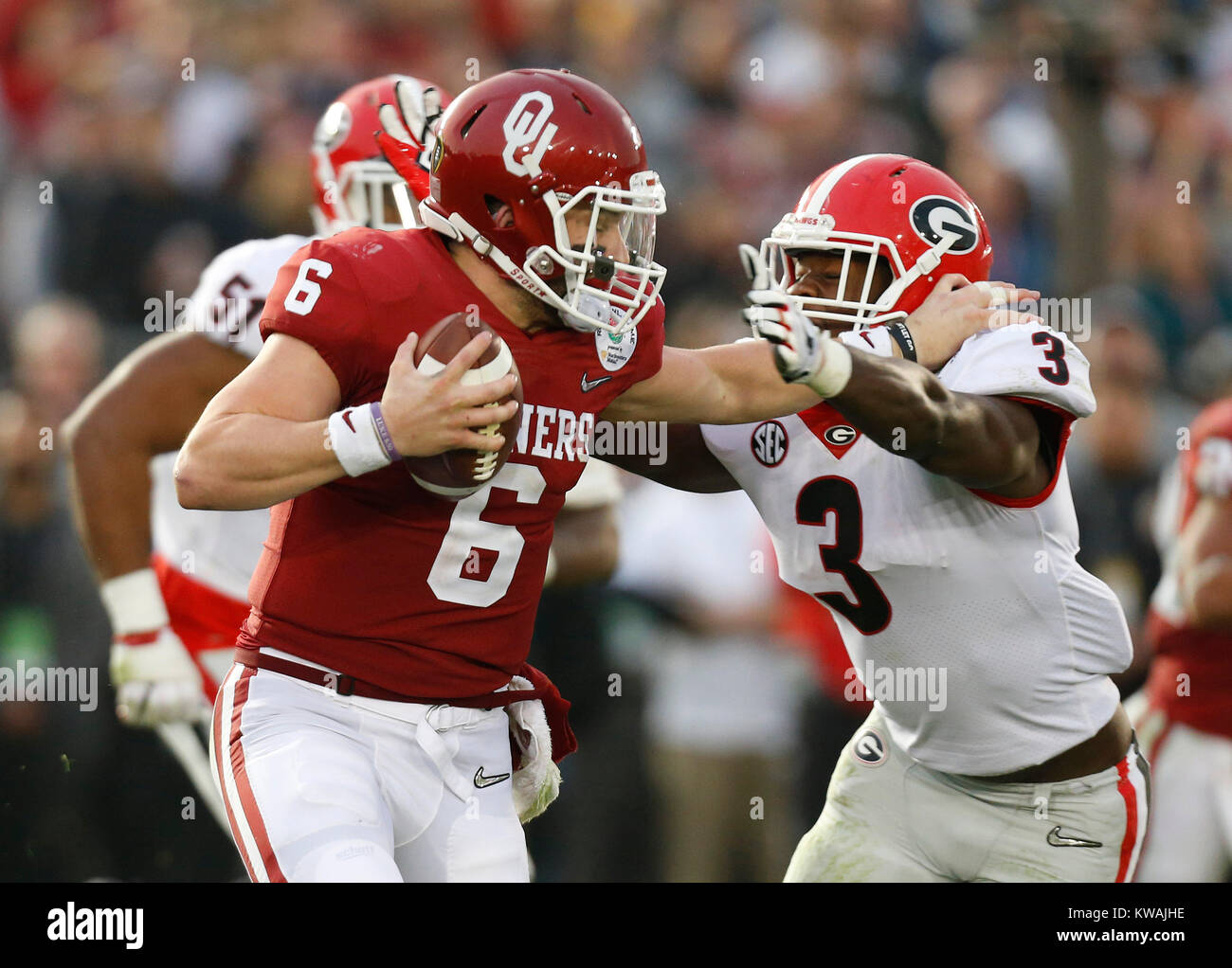 Pasadena, California, USA. 01st Jan, 2018. Oklahoma Sooners quarterback ...