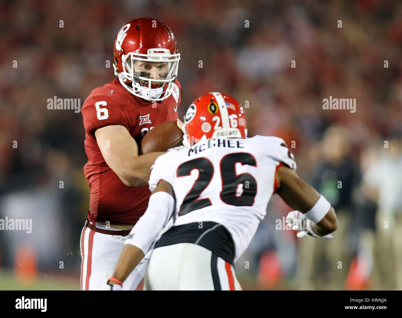 Pasadena, California, USA. 01st Jan, 2018. Oklahoma Sooners quarterback ...