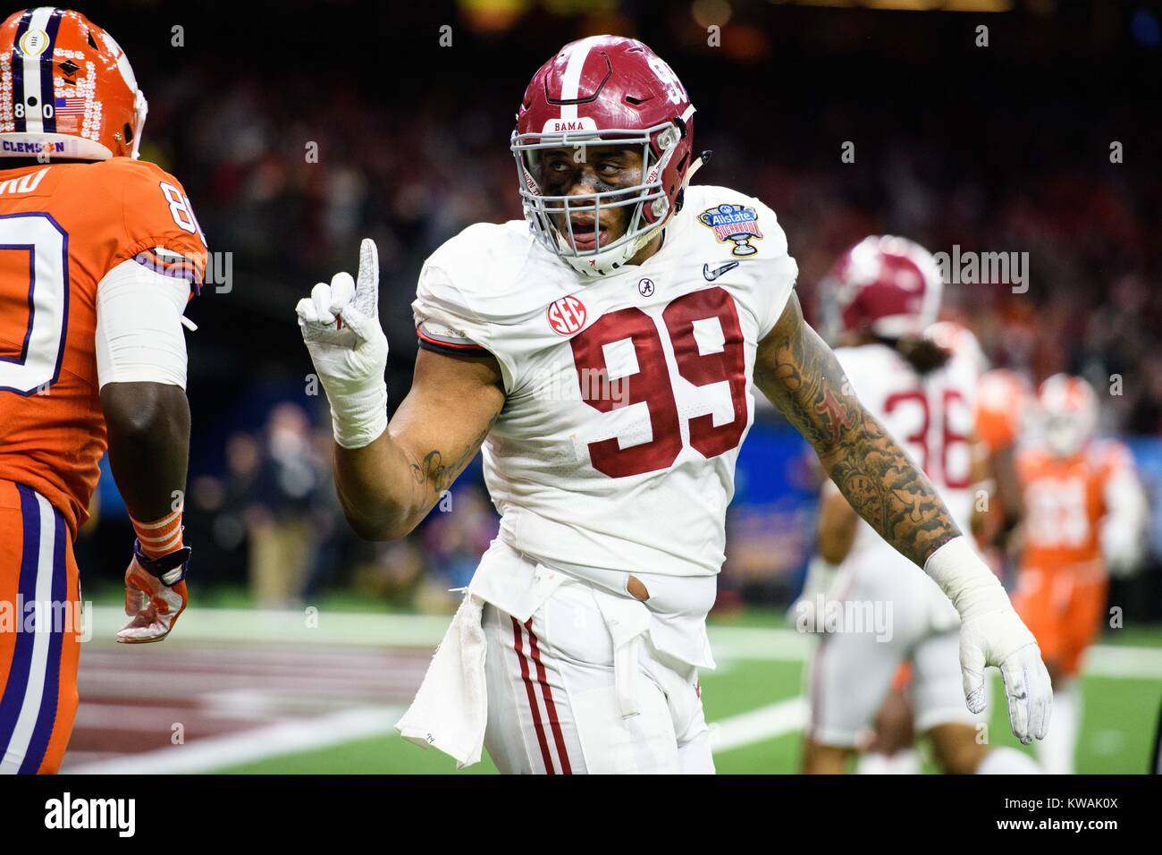 New Orleans, LA, USA. 1st Jan, 2018. Alabama Crimson Tide defensive ...