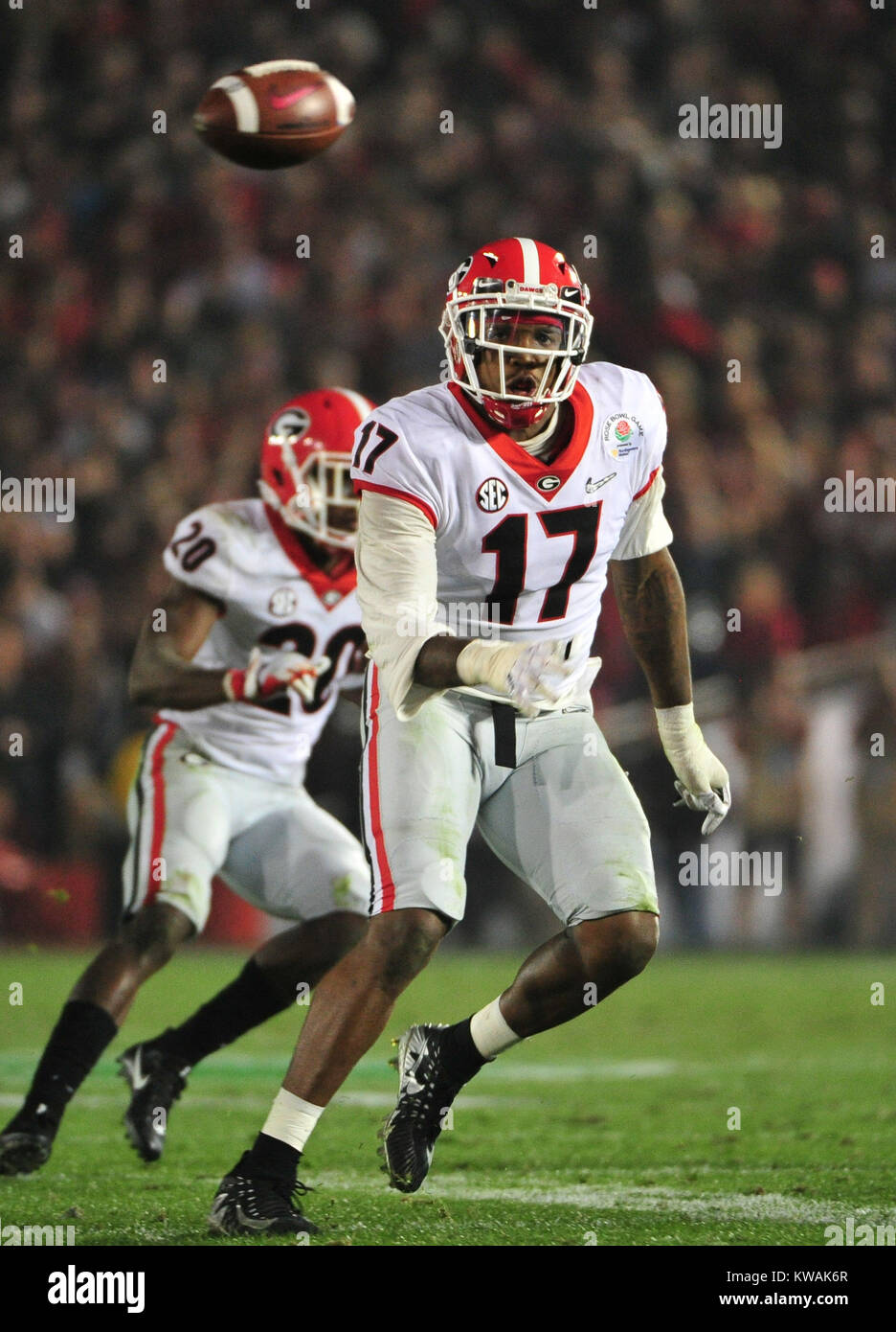 Pasadena, California, USA. 01st Jan, 2018. Georgia Bulldogs linebacker ...