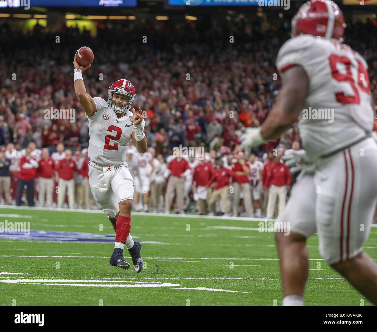 New Orleans, LA, USA. 1st Jan, 2018. Alabama Crimson Tide quarterback ...