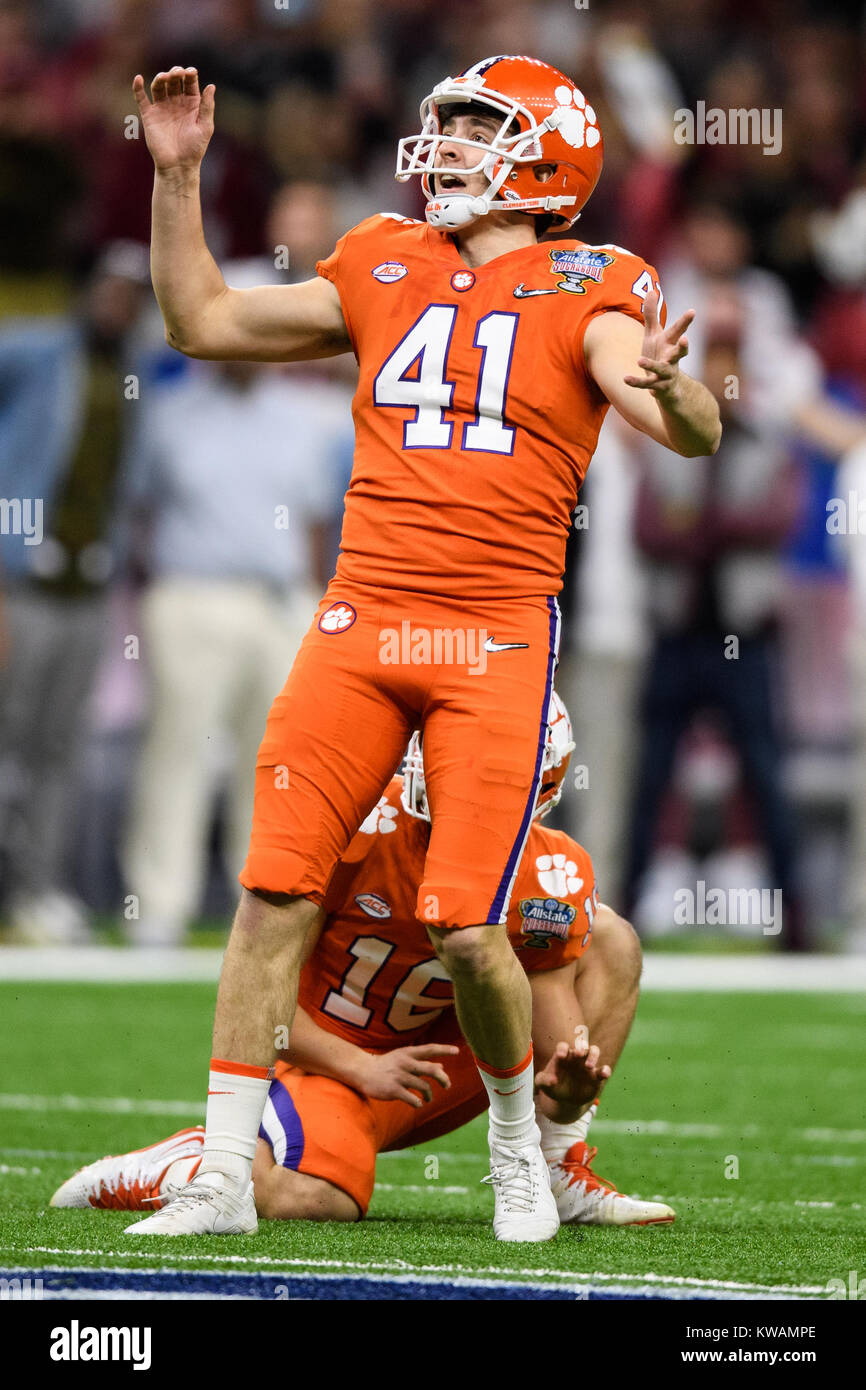 New Orleans, LA, USA. 1st Jan, 2018. Clemson Tigers place kicker Alex ...