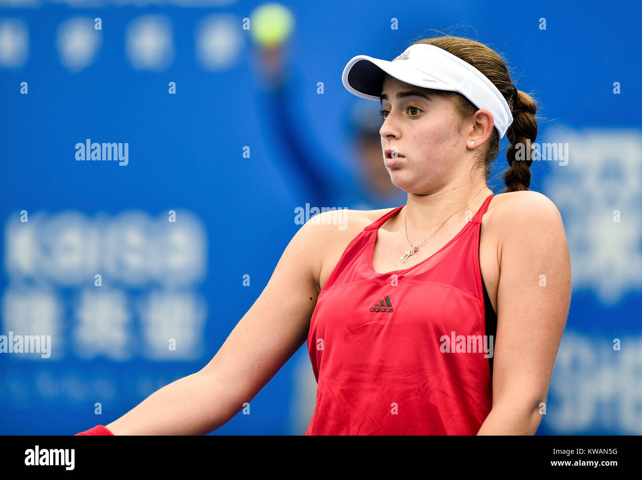 Shenzhen, China's Guangdong Province. 2nd Jan, 2018. Jelena Ostapenko ...