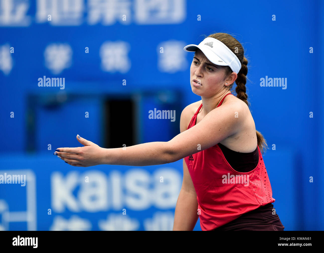 Shenzhen, China's Guangdong Province. 2nd Jan, 2018. Jelena Ostapenko ...