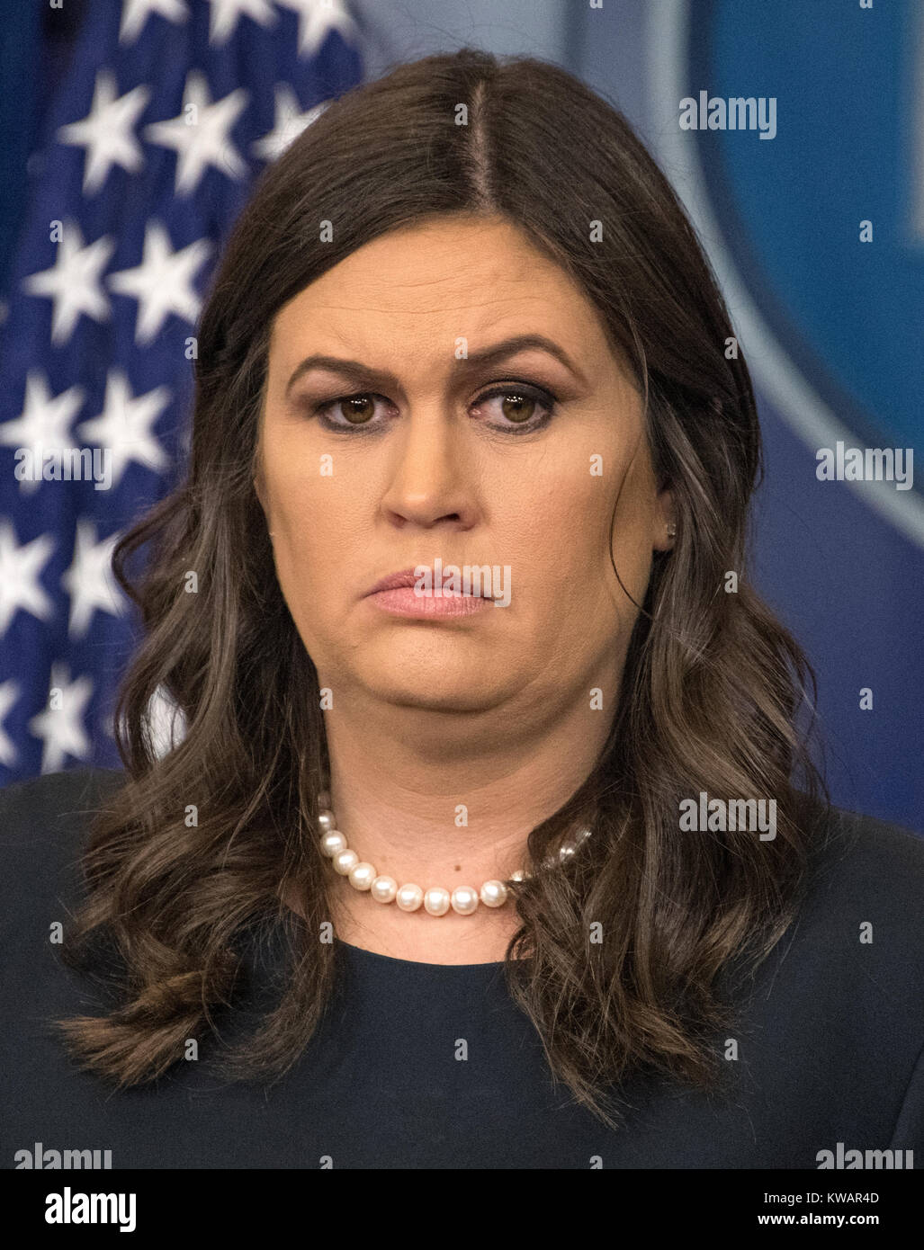 White House Press Secretary Sarah Huckabee Sanders Conducts The Daily