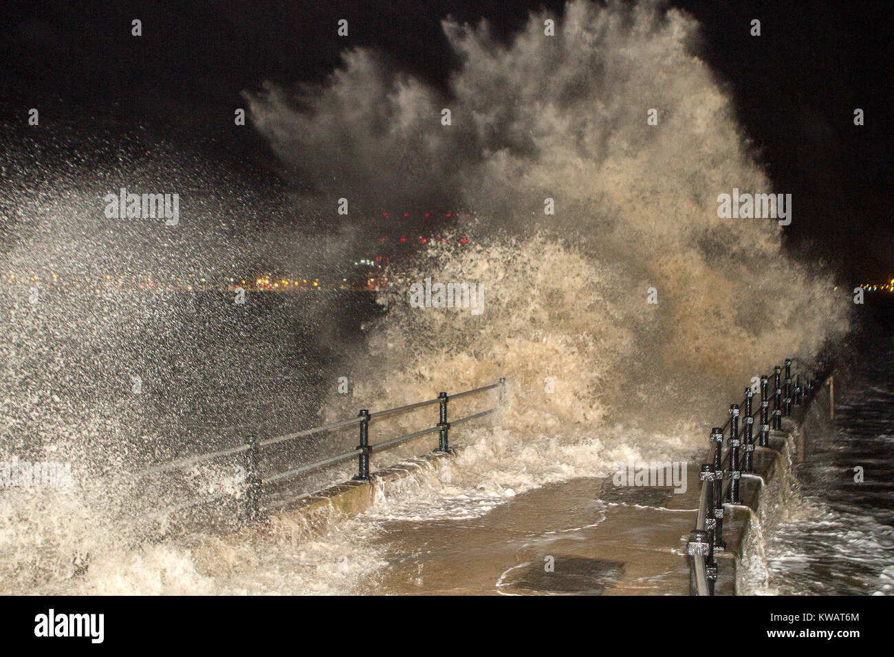 New Brighton, Cheshire. 3rd January 2018. UK Weather. Storm Eleanor ...