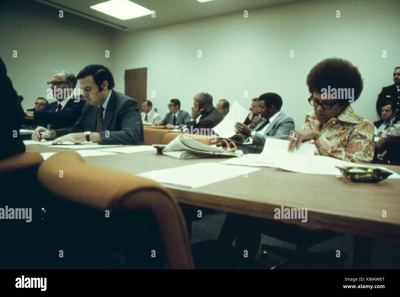 City Council members at a budget meeting in Chicago, Illinois, October ...