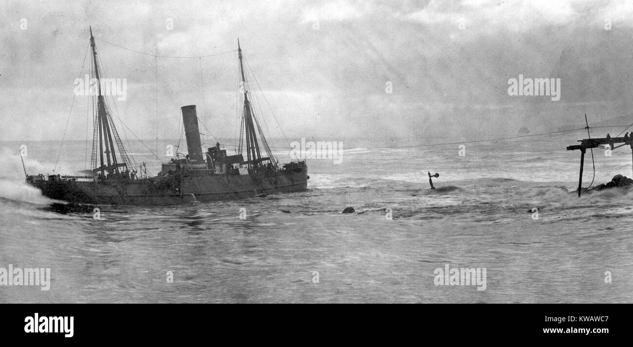 Shipwreck at Greymouth, Westland, New Zealand: the steamer Ngahere ...