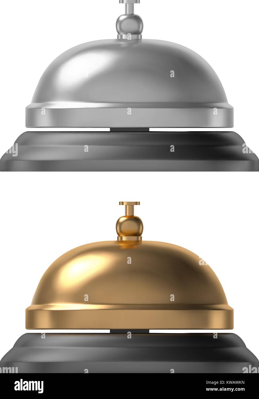 Brass service bell Stock Vector Images - Alamy