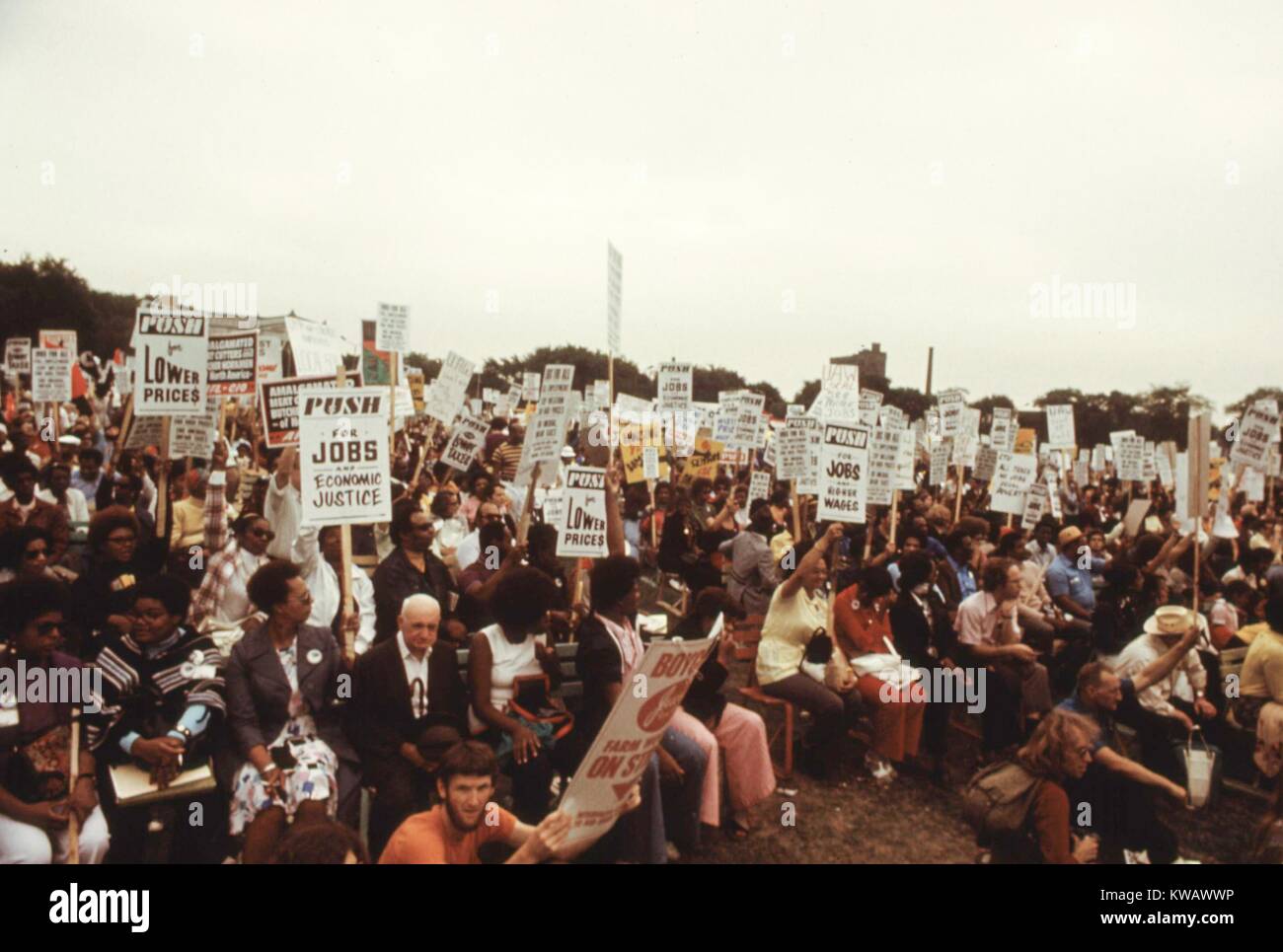 Senior citizens' march to protest inflation in Chicago, Illinois ...