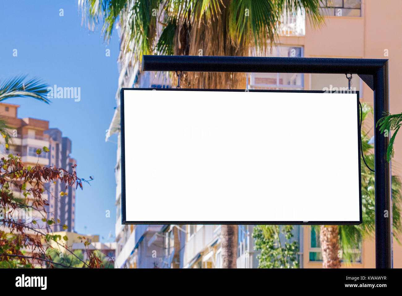 Mock Up Rectangular Shape Signboard High Resolution Stock Photography ...