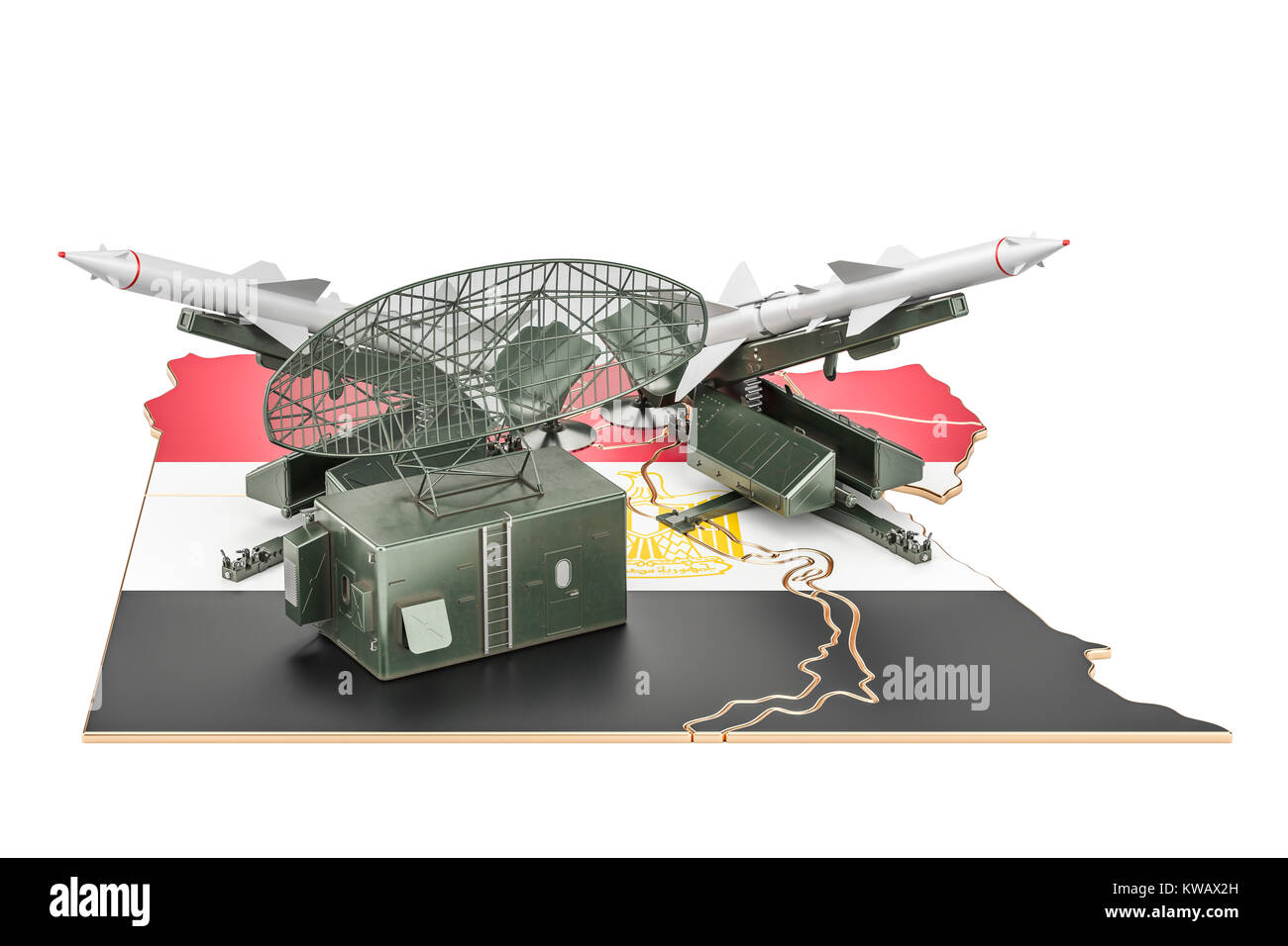Egyptian missile defence system concept, 3D rendering Stock Photo - Alamy