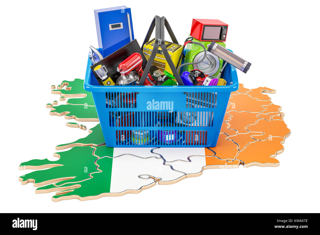 Full map of ireland hi-res stock photography and images - Alamy